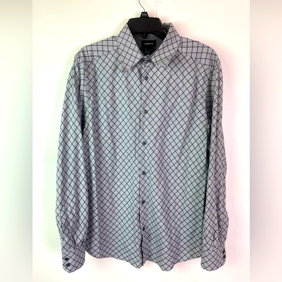 Claiborne | Tops | Claiborne Large Cotton Spandex Button Shirt Long ...